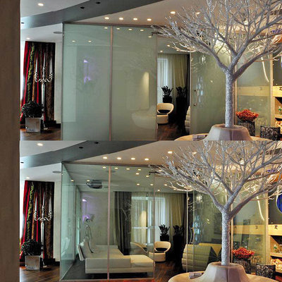 Electronically smart glass film pdlc, Light switchable privacy security pdlc film