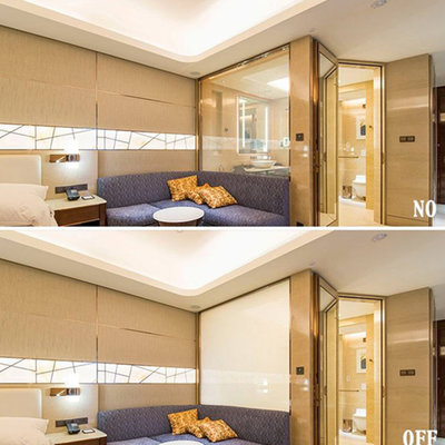 High definition smart tint switchable smart glass black/dimmable transparency switchable pdlc smart film glass