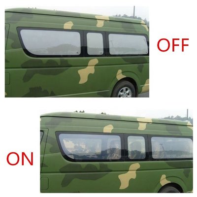 Switchable privacy protection PDLC smart glass film for car black / dark grey color