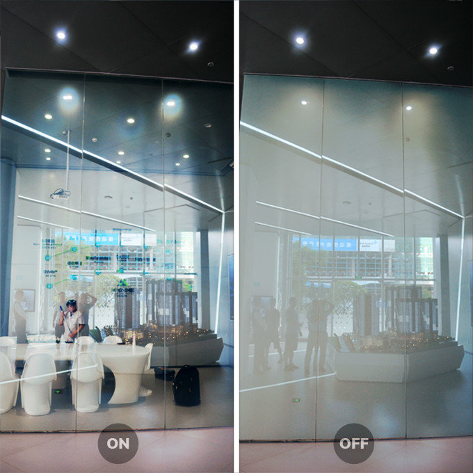 portable corner tinted smart pdlc film tint glass shower room bathing
