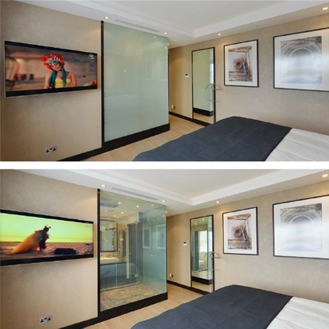 PDLC Magic Glass Film Smart Glass 10mm PDLC Self Adhesive Smart Glass Film