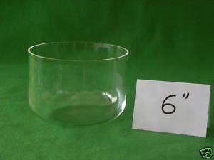Clear transparent QuartzCrystal Singing Bowls with mallet and o ring