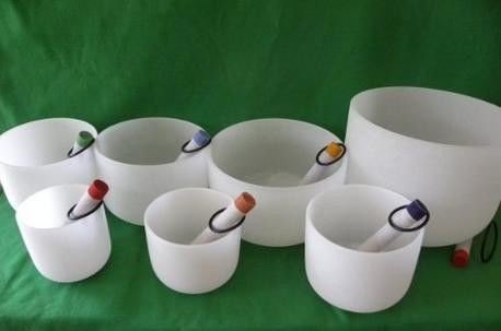 Frosted crystal singing bowl wholesale price made in china from peda quartz