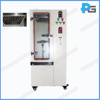 China Made IEC60529 waterproof test stand for IPX3 and IPX4 drip box for luminaire with turntable
