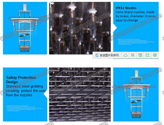 IP waterproof test rig for IPX1 and IPX2 (wall hung type) with stainless steel turntable for live test
