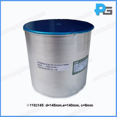 IEC60335-2-6 figure 101 Unpolished Commercial Quality Aluminum vessels with Lids for testing hotplates