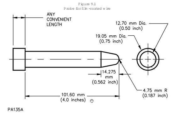 UL507 PA135A UL Rigid Finger Probe with 12.7mm Diameter Probe