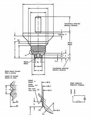 Calibrated High Quality Steel IEC60061-3 Go and Not Go Gauges for Simple Pass Test or Not Pass Test of E27 Lampholder