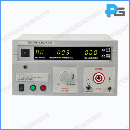 High Precision 10KV AC DC withstand voltage Tester for electronic equipment and motor