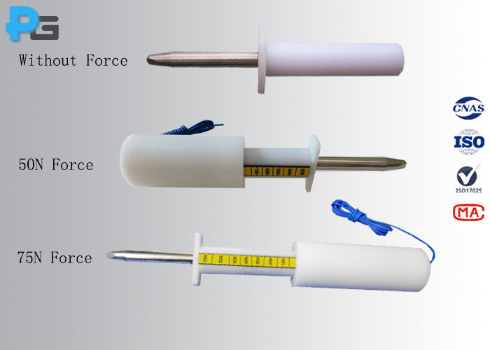 Unjointed Test Finger Probe 0~50N Force IEC61032 Standard With Long Lifespan