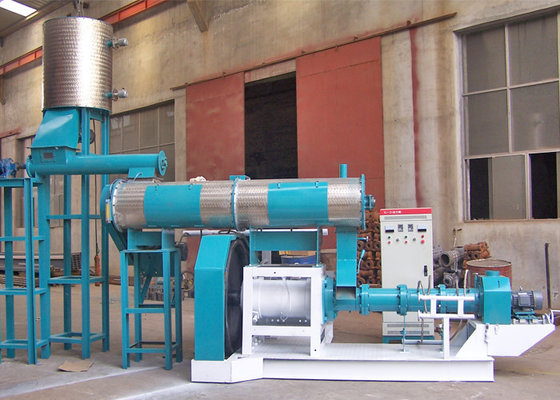 Small Size Floating Fish Feed Pellet Machine With Carbon Steel / Stainless Steel Conditioner