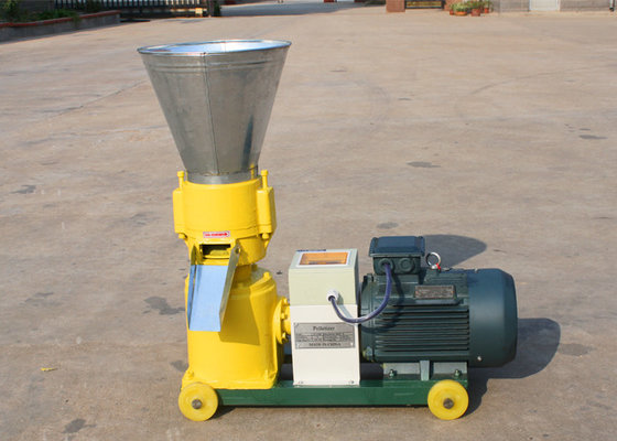 Low Energy Consumption Flat Die Wood Pellet Mill With Three Phase Asynchronous Motor