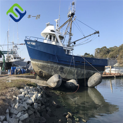 Vessel marine rubber airbag for launching