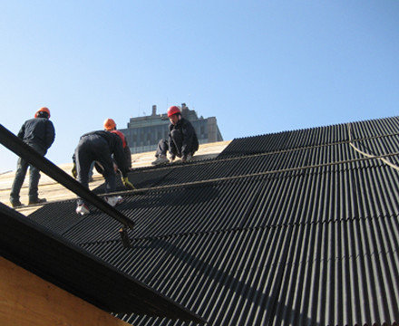 Corrugated Roofing Tile for Agricultural Buildings KRS Bitumen System