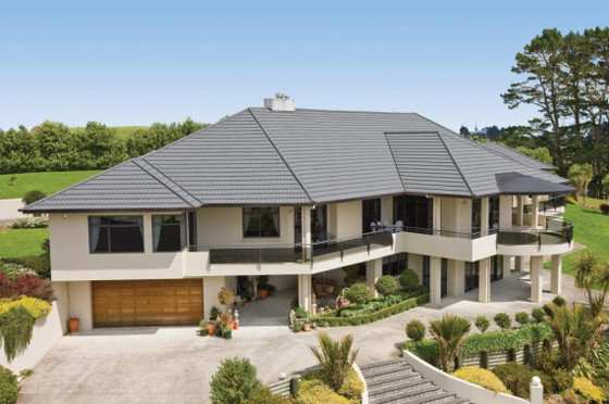 Roman Colorful Stone Coated Metal Roofing Tile , decorative Exterior roof Tiles, Al-zinc Classic