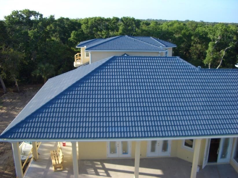 Roman Colorful Stone Coated Metal Roofing Tile , decorative Exterior roof Tiles, Al-zinc Classic