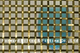 Brass Mesh Fabrics Woven Metal Mesh With Metal Color , Concise Style