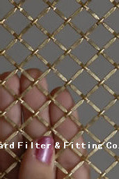 Crimped Woven Metal Mesh  Retractable Sun Protection For Trade Fair Exhibition