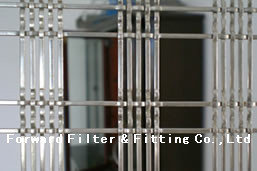 Crimped Woven Metal Mesh  Retractable Sun Protection For Trade Fair Exhibition