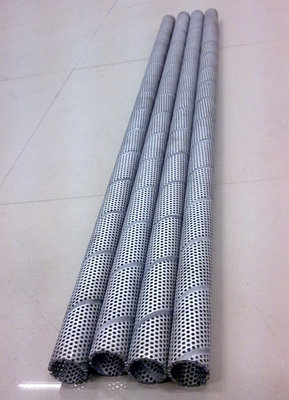 Exhausted Filter Core PPerforated Metal Tubing Stainless Steel , Straight Welding Seam