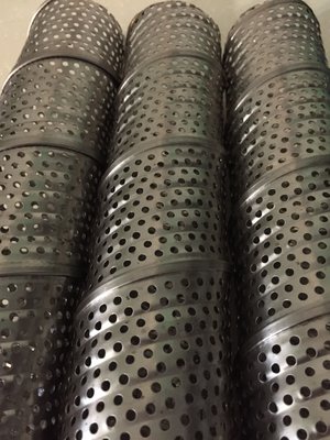 Exhausted Filter Core PPerforated Metal Tubing Stainless Steel , Straight Welding Seam