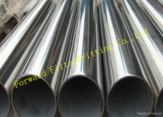 Round / Square Polished Stainless Steel Welded Pipe Tubing , High Pressure