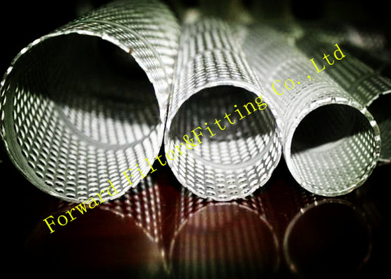 Industrial Center Perforated Metal Pipe , 4 inch 8" 10" Perforated Exhaust Tubing