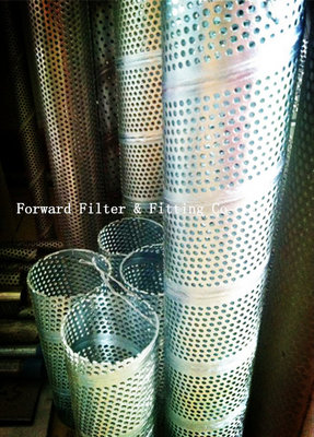 Round Stainless Steel Perforated Metal Pipe And Tube , 0.5mm - 2.5mm Wall Thickness