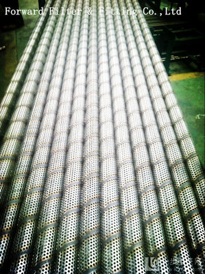 Exhausted 8 Inch Perforated Steel Pipe , Filtration / Separation Tubes With Different Pipe