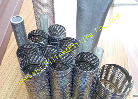Bright Tinplate Interlock Seam Perforated Stainless Steel Pipe For Filter Frame