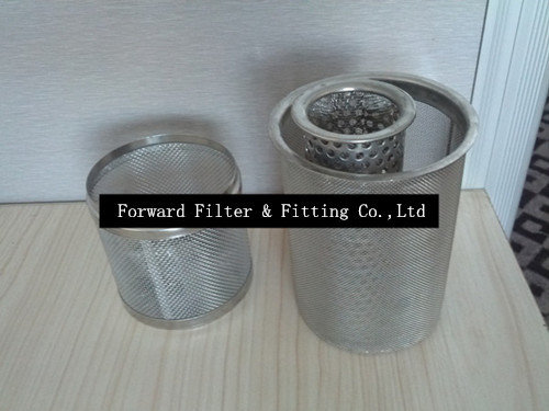 Plain Weave PVC Coated Wire Mesh Filter Cylinder / Perforated Filter Tube