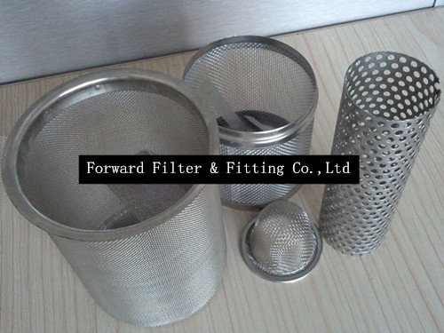 Plain Weave PVC Coated Wire Mesh Filter Cylinder / Perforated Filter Tube