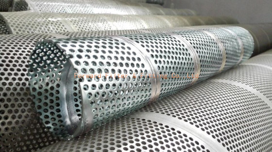 Precise Rolling Perforated Metal Tube Galvanized Sheet Metal No Limit On Length