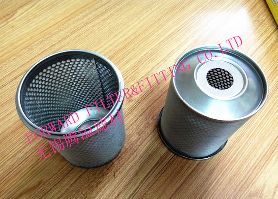 Cylinder Filtrate Cartridge Holder Wire Mesh Filter Screen Sus 304 / 316 Customized