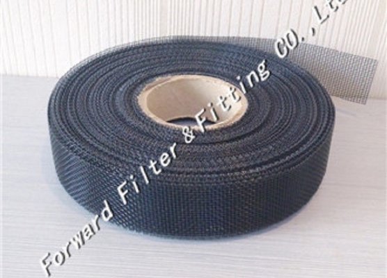 Epoxy Coated Black Wire Mesh / Epoxy Wire Cloth Customized