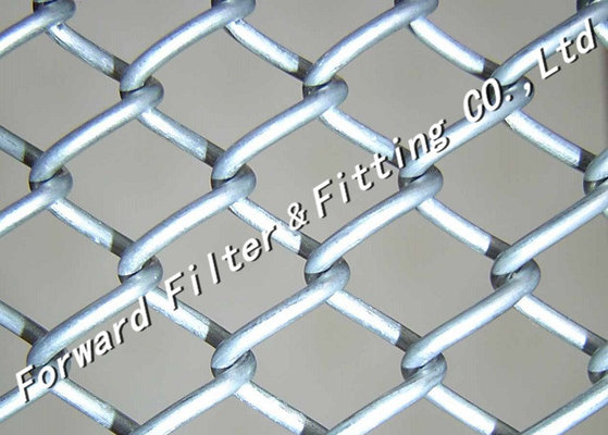 Separation Pvc Coated Chain Link Fence Netting / Coated Wire Fence
