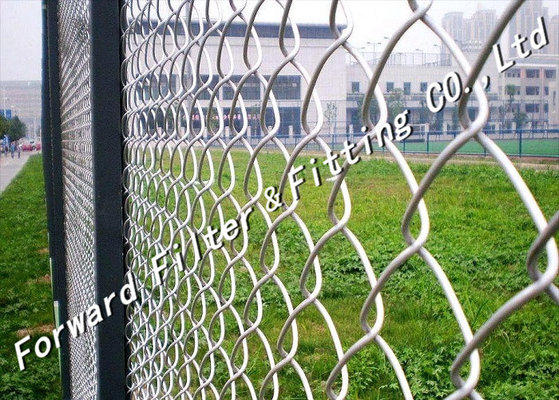 Separation Pvc Coated Chain Link Fence Netting / Coated Wire Fence