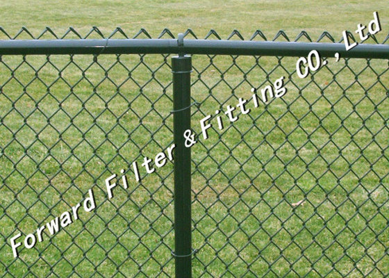 Separation Pvc Coated Chain Link Fence Netting / Coated Wire Fence