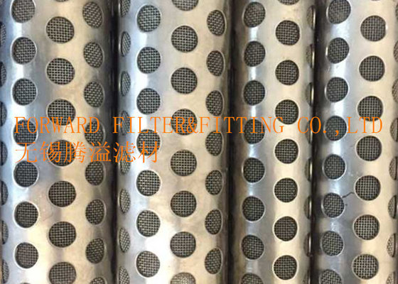 Exhaust Muffler Double Layer Perforated Pipe + SS 304 / 316 Mesh With Filtration Function