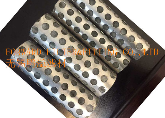 Exhaust Muffler Double Layer Perforated Pipe + SS 304 / 316 Mesh With Filtration Function