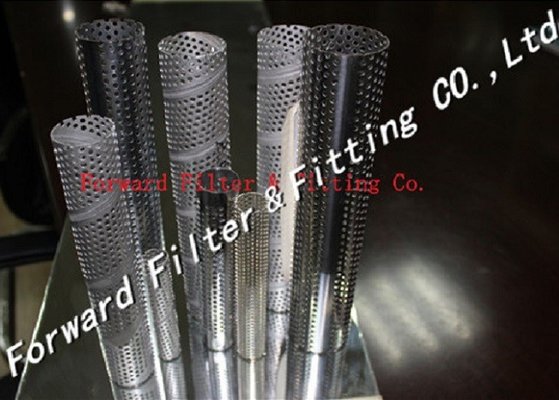 SS304 316 Perforated Metal Tube Helical Welded Pipe For Filtered Water / Oil