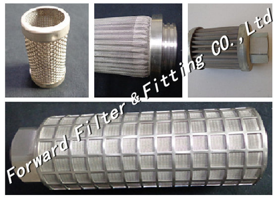 Industrial Lab Custom Wire Mesh Filter For Water / Oil / Gas Exhaust Pipe