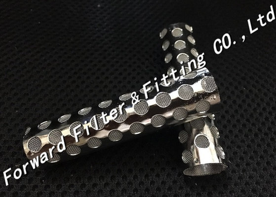 High Filtration Perforated Steel Pipe Wire Mesh Filter For Oil Water Gas Noise Strainer