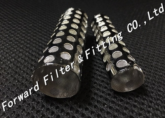 High Filtration Perforated Steel Pipe Wire Mesh Filter For Oil Water Gas Noise Strainer