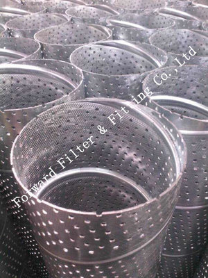 Mild Steel Perforated Metal Tube For Oil Well , High Speed Hole Punching