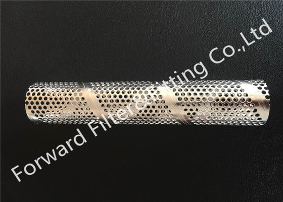 Welded Perforated Metal Pipe / Perforated Drainage Pipe For Exhaust System