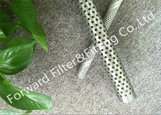 Welded Perforated Metal Pipe / Perforated Drainage Pipe For Exhaust System