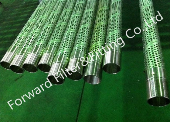 Welded Perforated Metal Pipe / Perforated Drainage Pipe For Exhaust System
