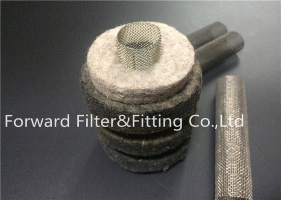 304 Stainless Steel Wire Mesh Filter , Surface Treatment Steel Mesh Filter