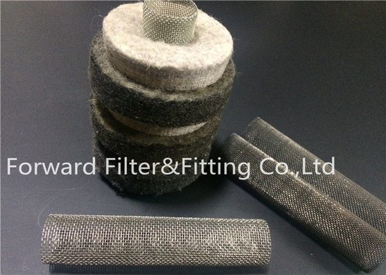 304 Stainless Steel Wire Mesh Filter , Surface Treatment Steel Mesh Filter
